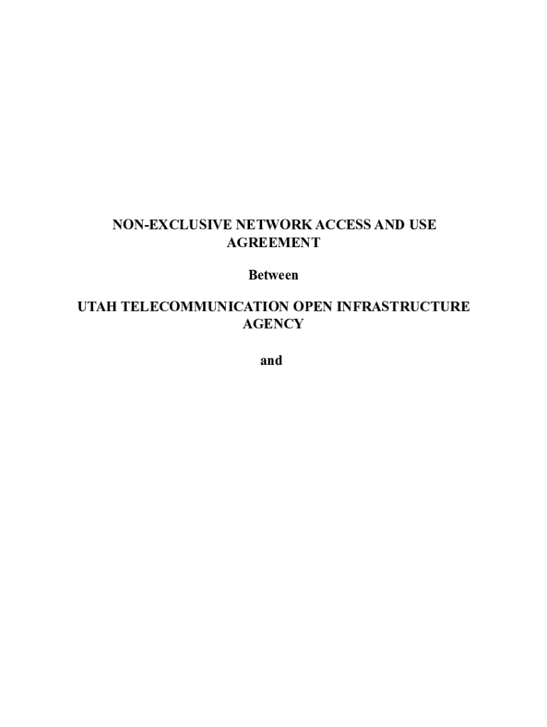 Fillable Online utah telecommunication open infrastructure agency table of ... Fax Email Print ...