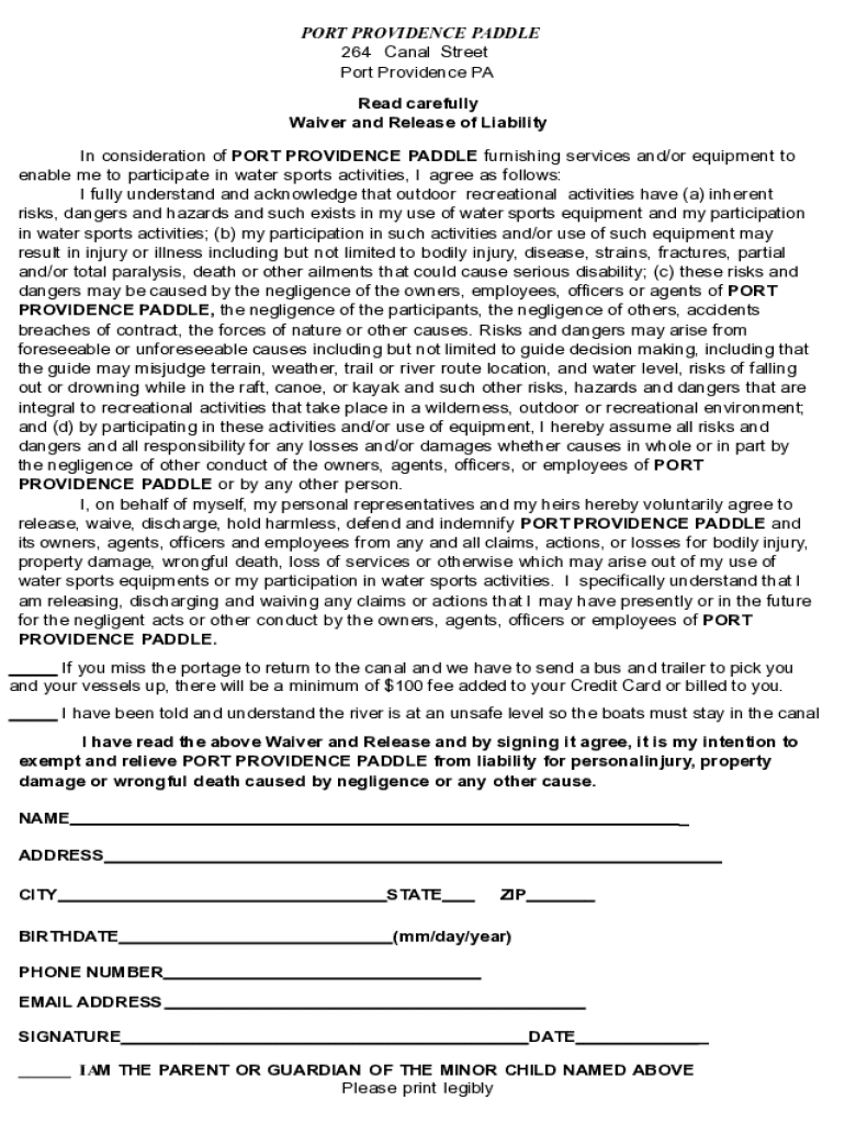 Fillable Online Port Providence Paddle - All You Need to Know BEFORE ...
