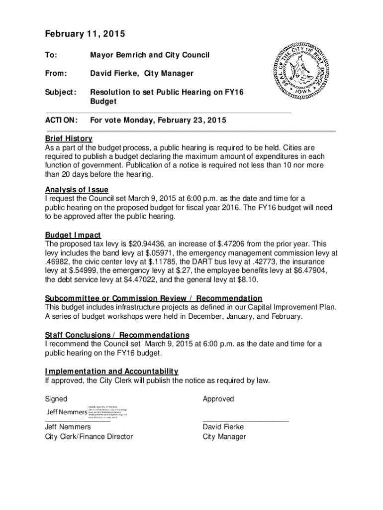 Fillable Online City Council Takes Harder Line on Mid-Year Budget ... Fax Email Print - pdfFiller