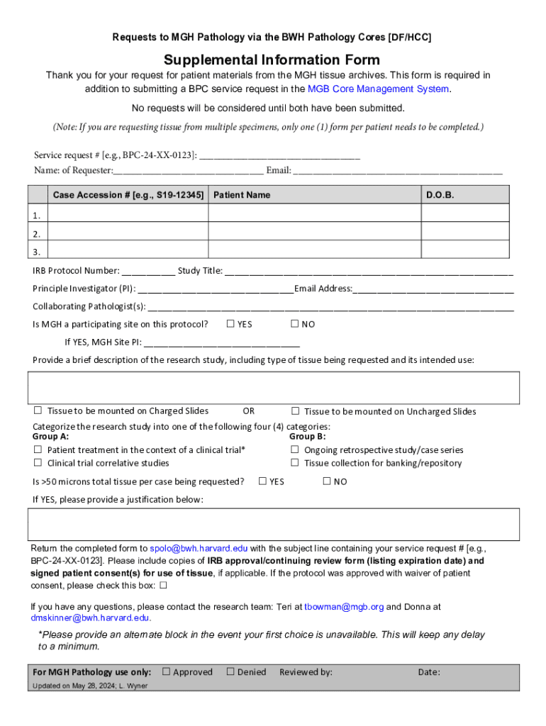 Fillable Online Pathology Slide Request (Asset Management Service) Fax ...