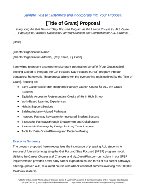 Complete-Sample-Grant-Proposal. ... Doc Template | pdfFiller