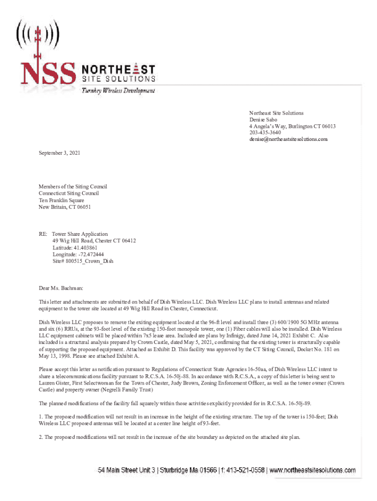 Fillable Online RE: Notice of CompletionTS-DISH-169D-220531 - CT.gov ...