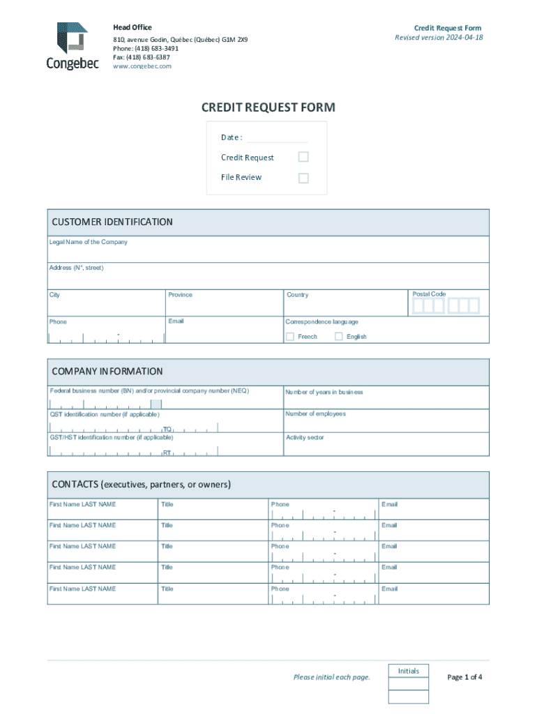 Fillable Online Congebec Logistics, Inc. (HQ) - Quebec City, QC Fax Email Print - pdfFiller