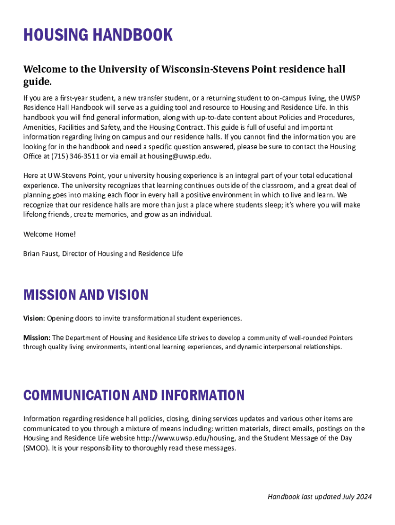 Fillable Online Rules & Expectations - University Housing - UW-Madison Fax Email Print - pdfFiller