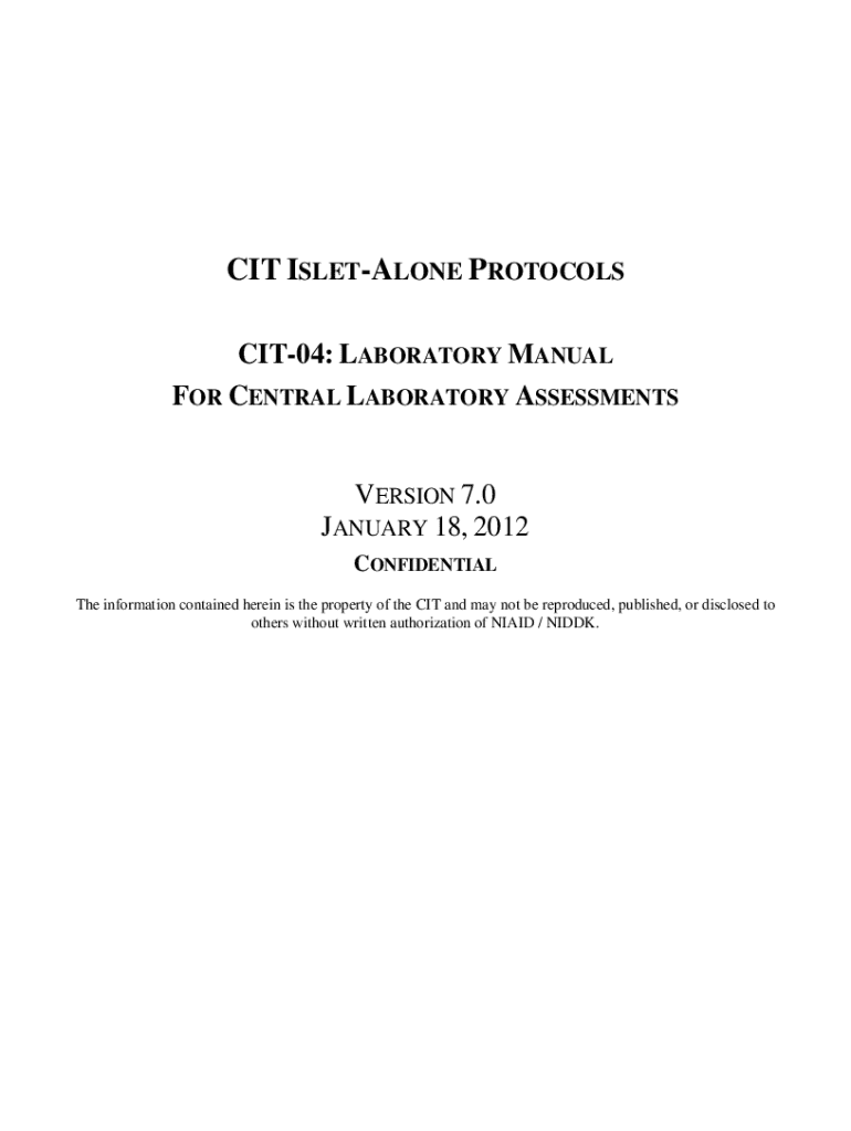 Fillable Online Clinical Trials Central Laboratory Manual Protocol Fax Email Print - pdfFiller