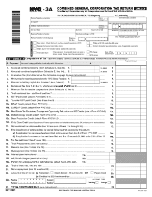 Fillable Online 2023 Combined General Corporation Tax Return for S ...