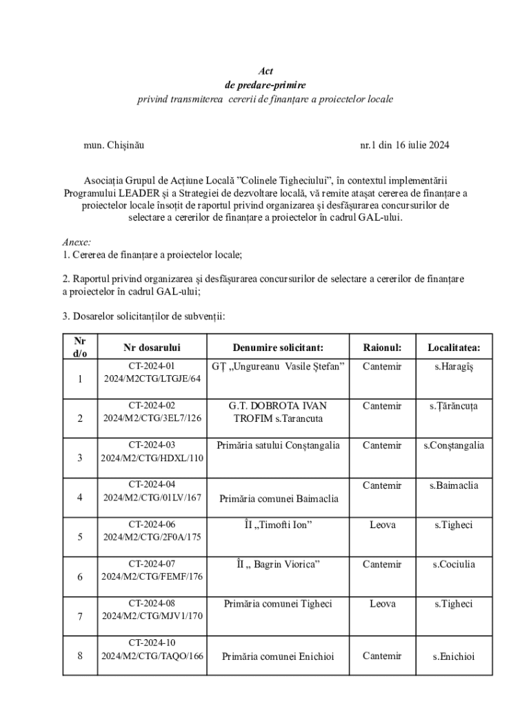 Fillable Online Act de predare-primire GAL.docx Fax Email Print - pdfFiller