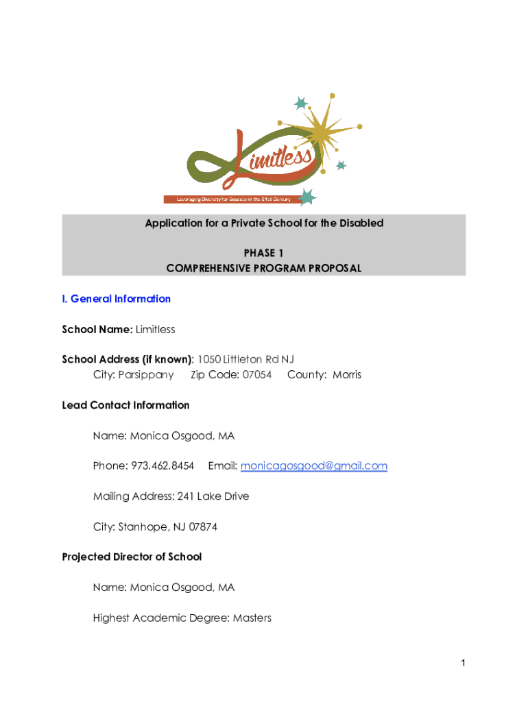 Fillable Online Limitless Modified Application Part 1-Comprehensive ...