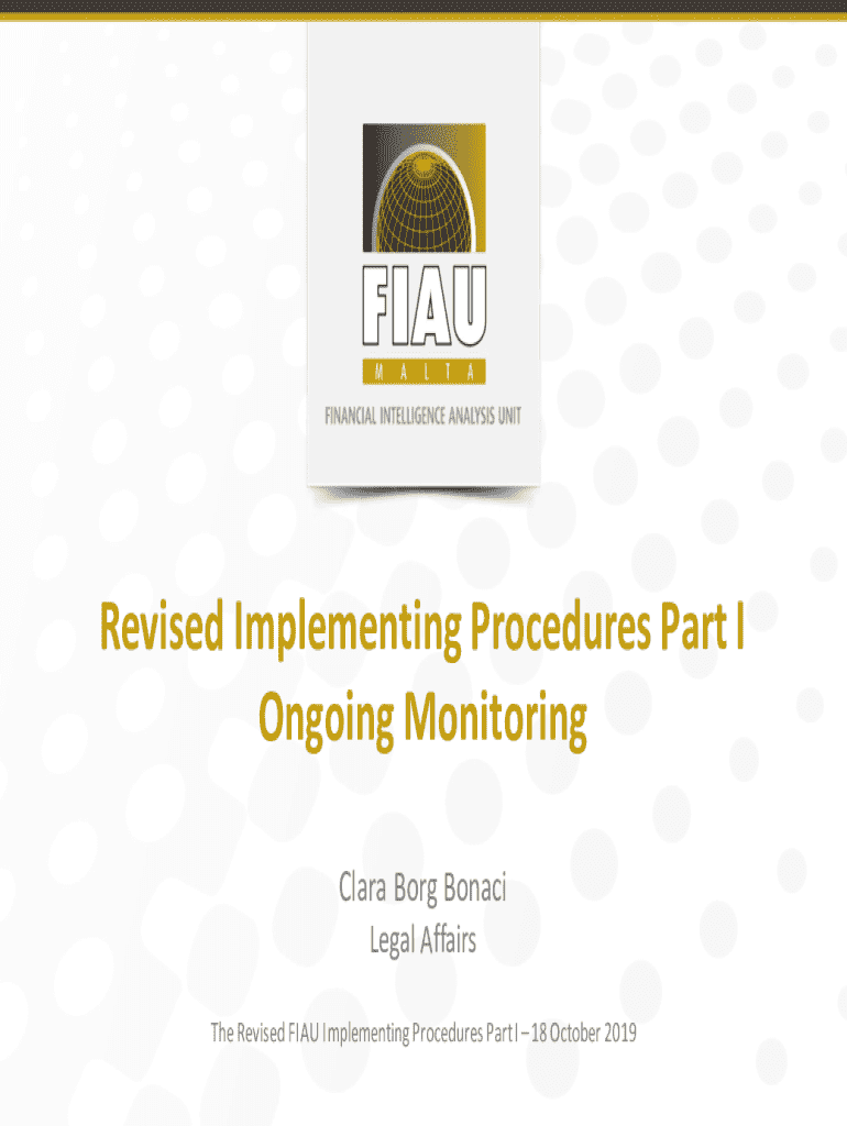 Fillable Online Key updates to the FIAU\'s Implementing ProceduresPart ...