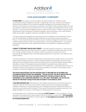 Fillable Online Pain Management Agreement - Patient Consent 2023 Fax ...