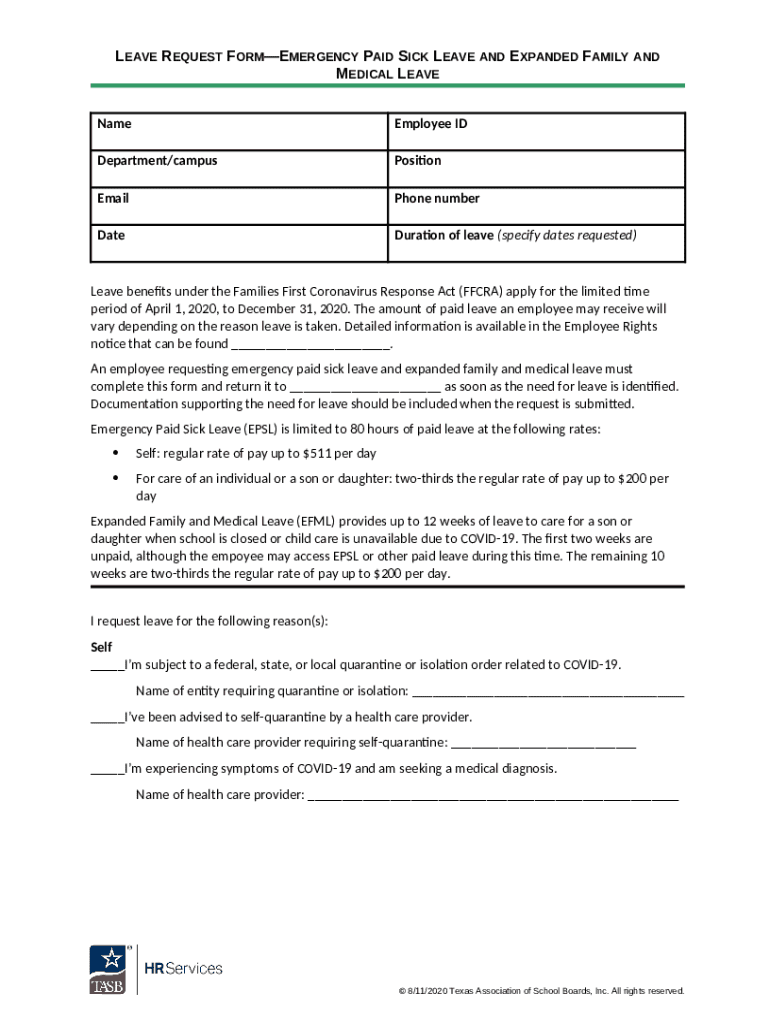 Leave Request Doc Template | pdfFiller