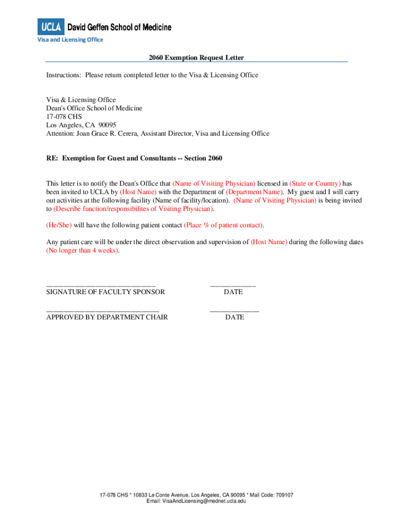 Fillable Online 2111 Department Letter to Request Dean\'s Office ...