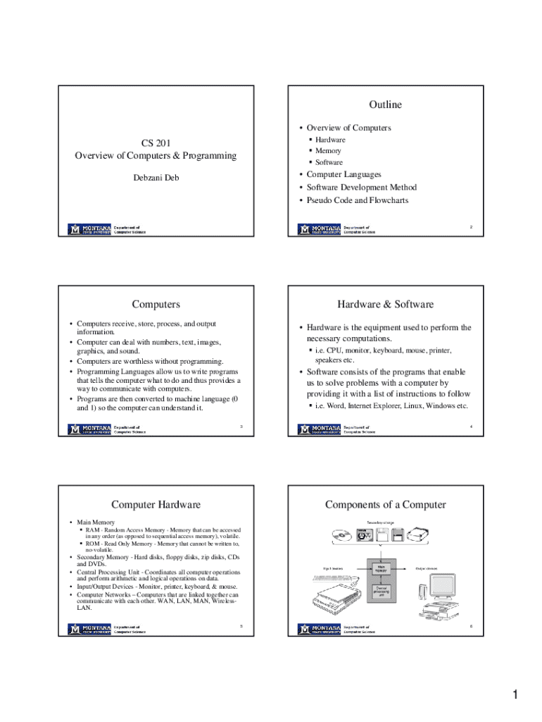 Fillable Online Overview of Computers & Programming - a Comprehensive Guide (2023) Fax Email ...