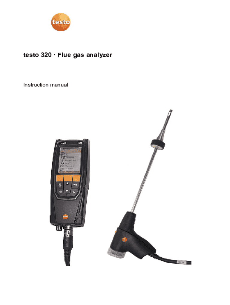 Fillable Online testo 320 - Super efficient flue gas analyzer Fax Email ...