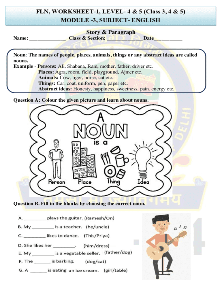 Fillable Online Worksheet 90902240503093629 - Adjective Fax Email Print - pdfFiller