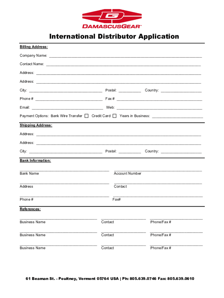 Fillable Online Zutron Medical Distributor Application Form Fax Email ...