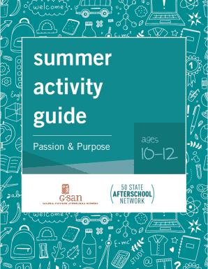 Fillable Online 2020 Summer Activity Guide for Ages 10-12: Engaging ...