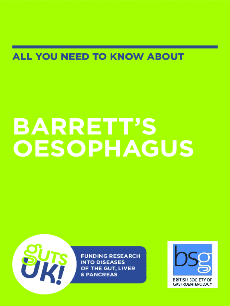 Fillable Online Definition & Facts for Barrett\'s Esophagus - NIDDK Fax ...