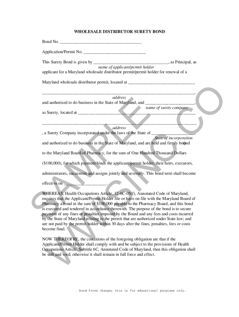 Fillable Online Bond forms change Fax Email Print - pdfFiller