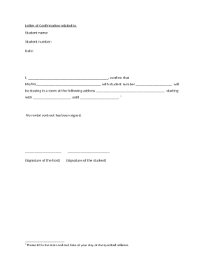 Letter of Confirmation Doc Template | pdfFiller