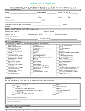 Patient Ination Doc Template | pdfFiller