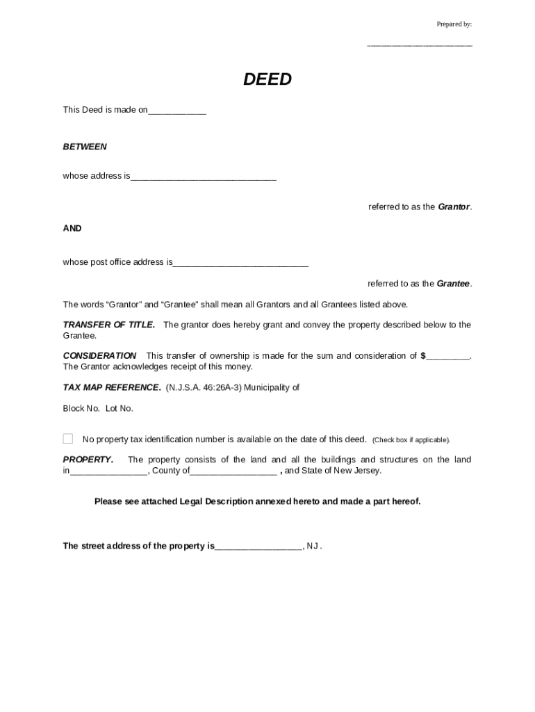 Deed Doc Template | pdfFiller