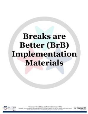 Fillable Online Breaks Are Better (brb) Implementation Guide 2023 Fax ...