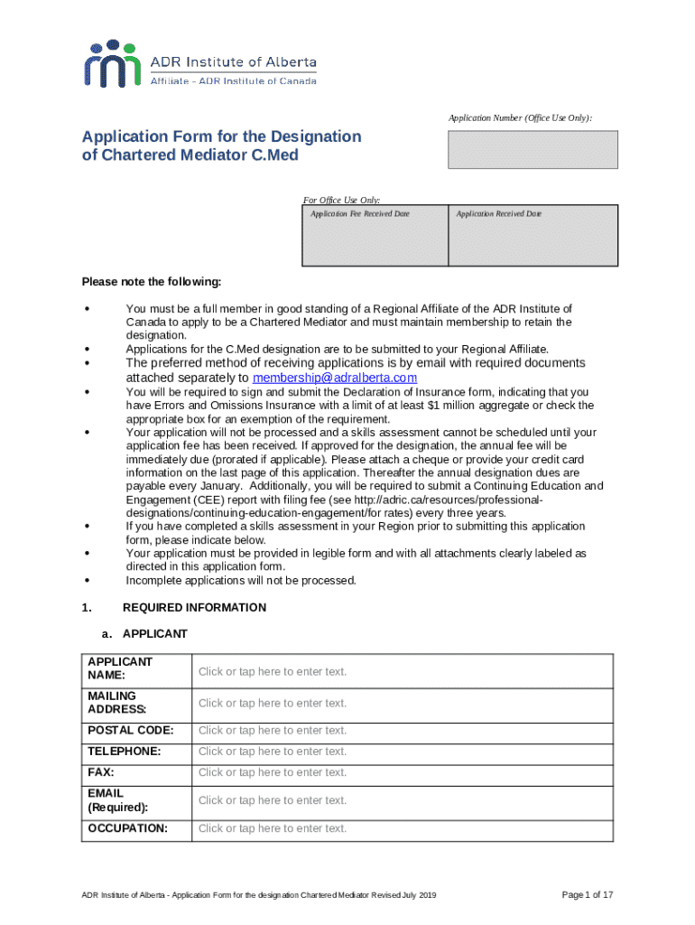 Professional Designations - ADR Institute of British Columbia Doc Template | pdfFiller