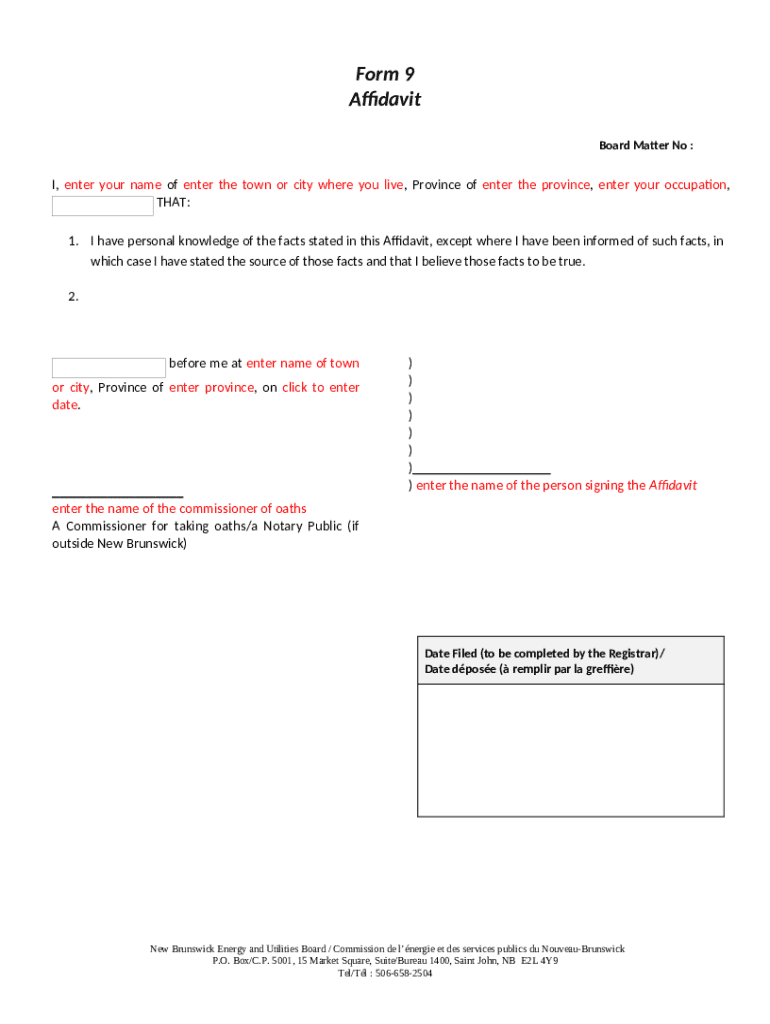 Affidavit Instructions Doc Template | pdfFiller