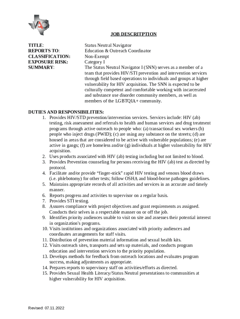 Issue Brief: Status Neutral HIV Care and Service Delivery Doc Template ...