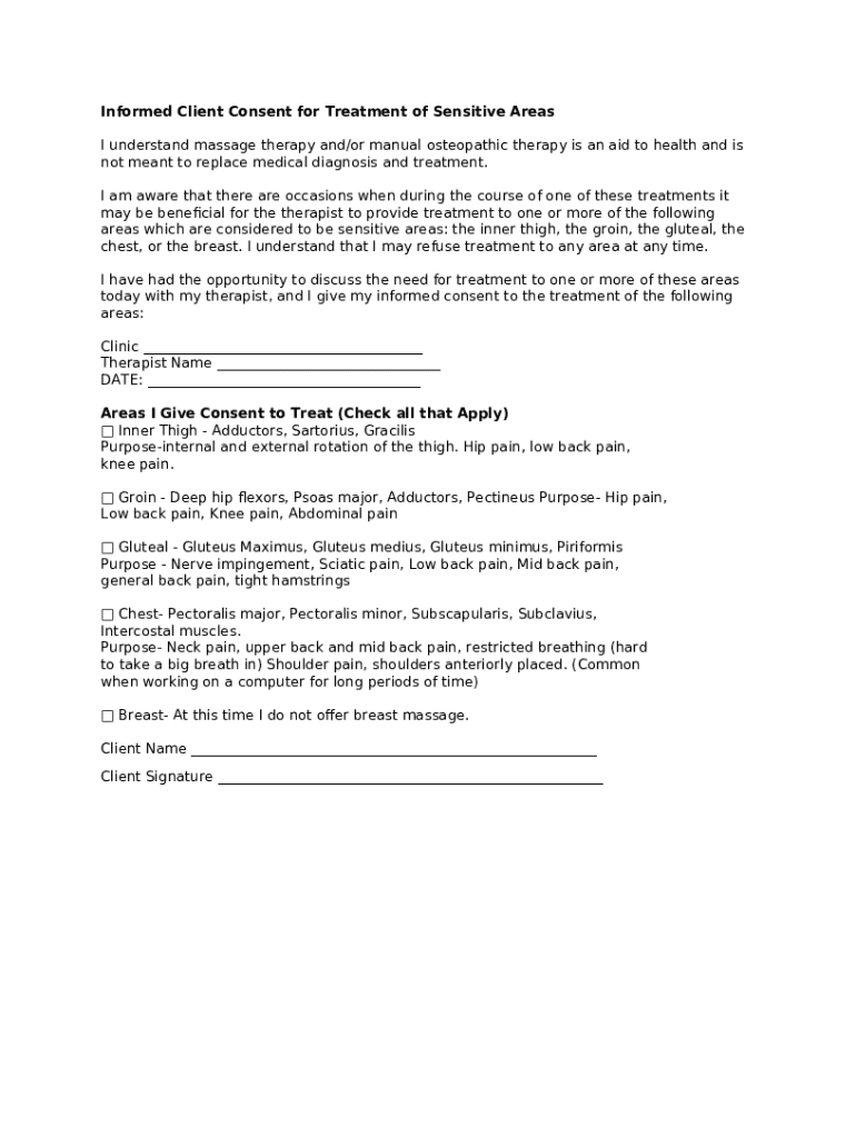 Treatment of Sensitive Areas Consent Example 2 Doc Template | pdfFiller