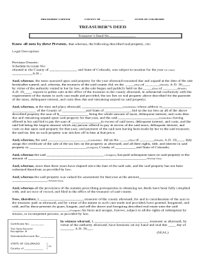 Treasurer's Deed Doc Template | pdfFiller