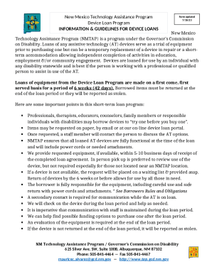 Nmtap_device_loan_agreement Doc Template | pdfFiller