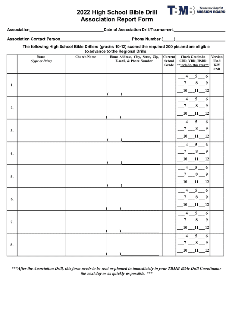 Fillable Online 2022 Association Report Form Fax Email Print - pdfFiller