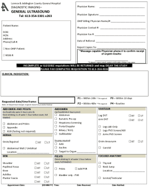 Fillable Online General Ultrasound Requisition - Lennox & Addington ...