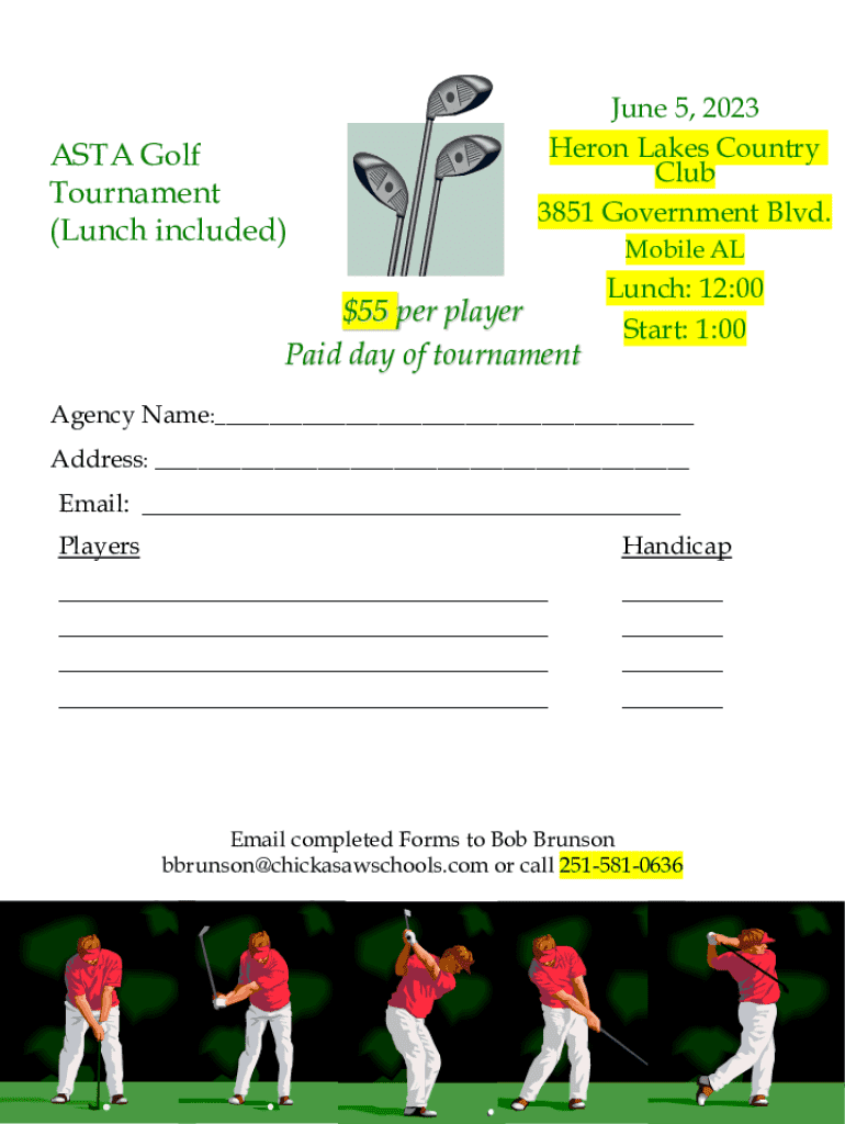 Fillable Online 2023 ATA Golf Tournament Form. 2023 ATA Golf Tournament ...