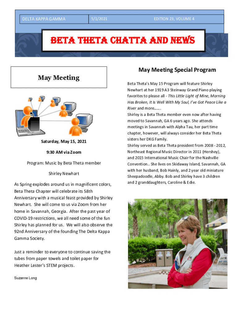 Fillable Online BETA THETA CHATTA AND NEWS Fax Email Print - pdfFiller