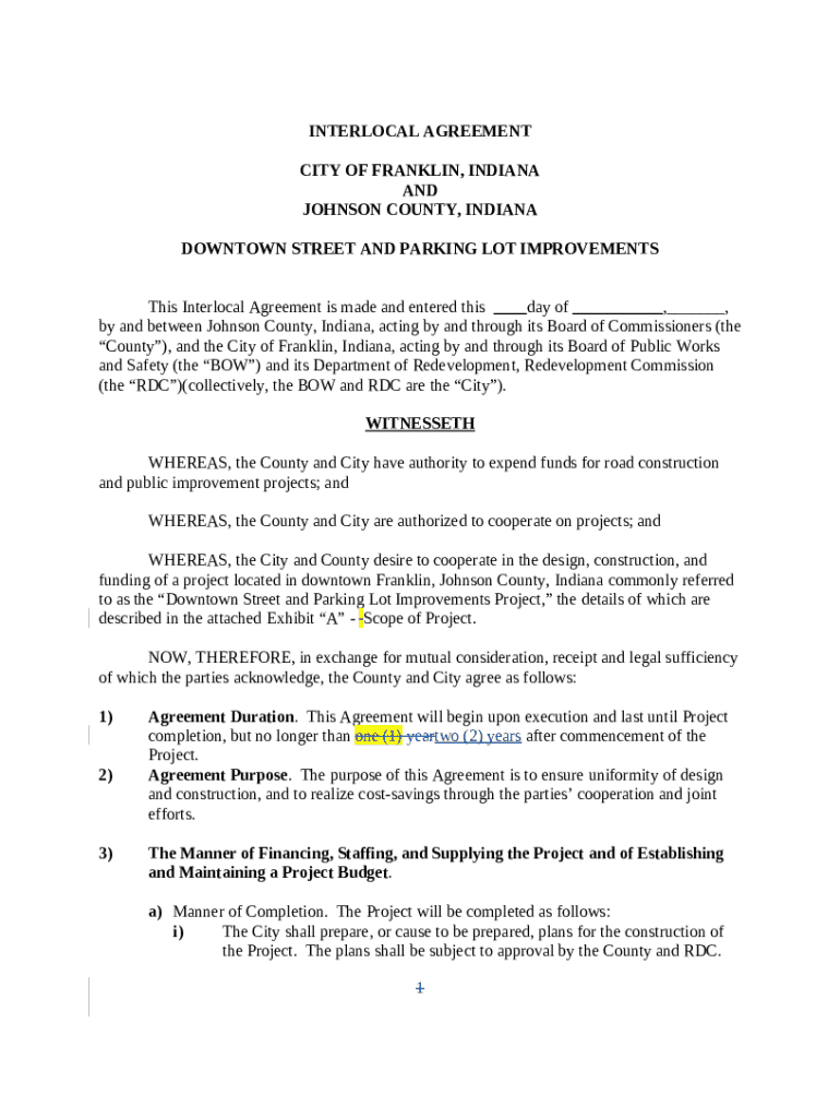 Shared Food Facility/Commissary Agreement - Johnson County Doc Template ...