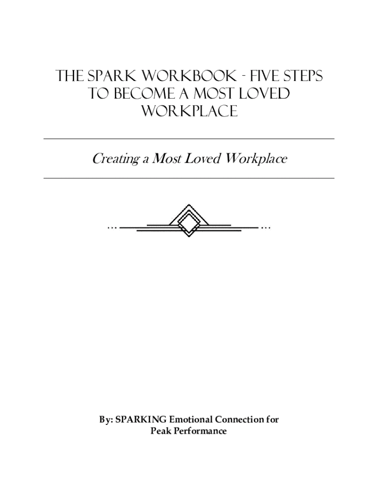 Fillable Online Spark Workbook: Five Steps to Create a Most Loved ...