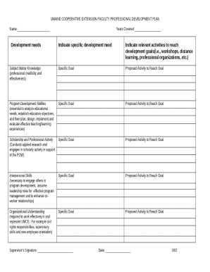 Umaine Cooperative Extension Faculty Professional Development Plan - extension umaine Doc ...