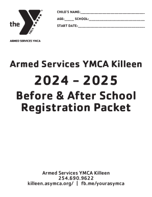 Fillable Online Before & After School Program Registration Packet 2024-2025 Fax Email Print ...