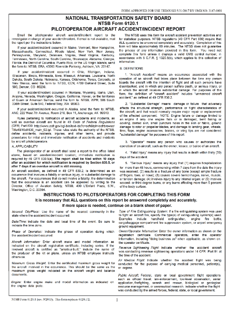 Fillable Online 61201 NTSB Master Form-signed N30309 (002).pdf Fax ...