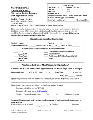 Test Appointment Doc Template | pdfFiller