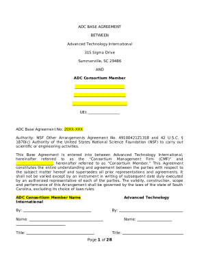 Adc_base_agreement Doc Template | pdfFiller
