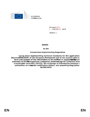 UCITS Notification Letter Template Doc Template | pdfFiller