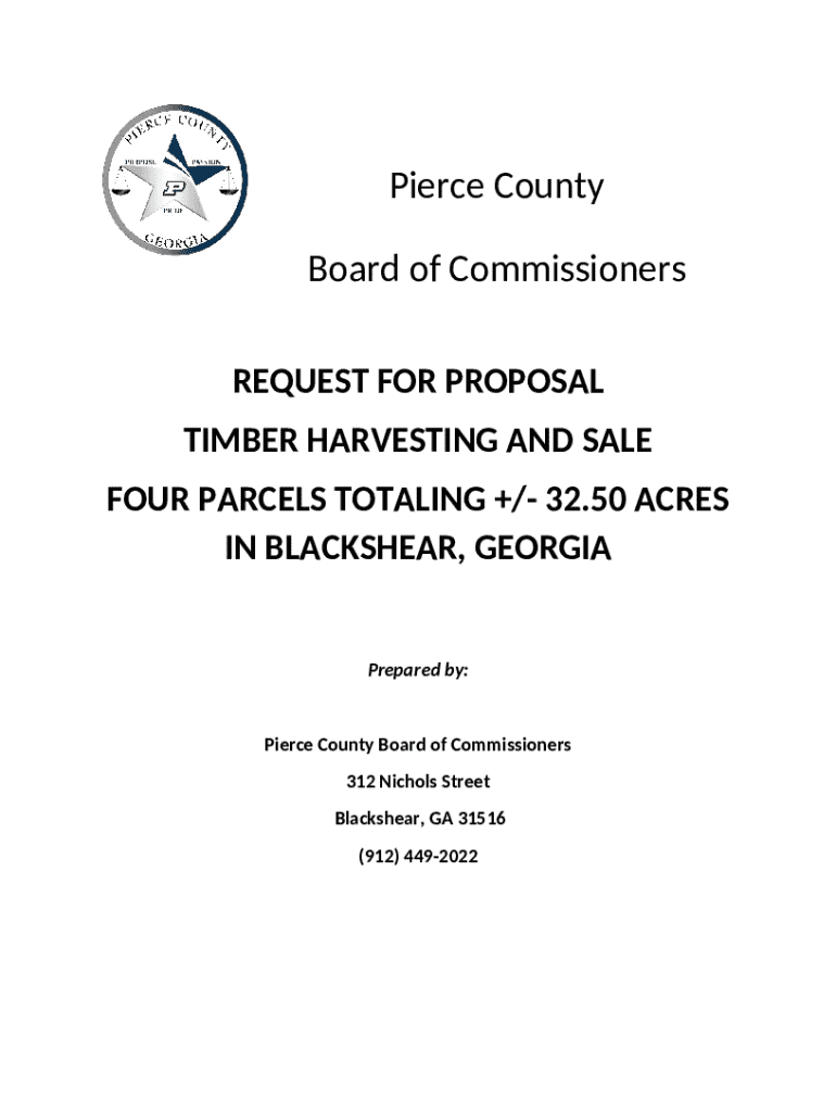 Request for Proposal Timber Harvesting and Sale Doc Template | pdfFiller