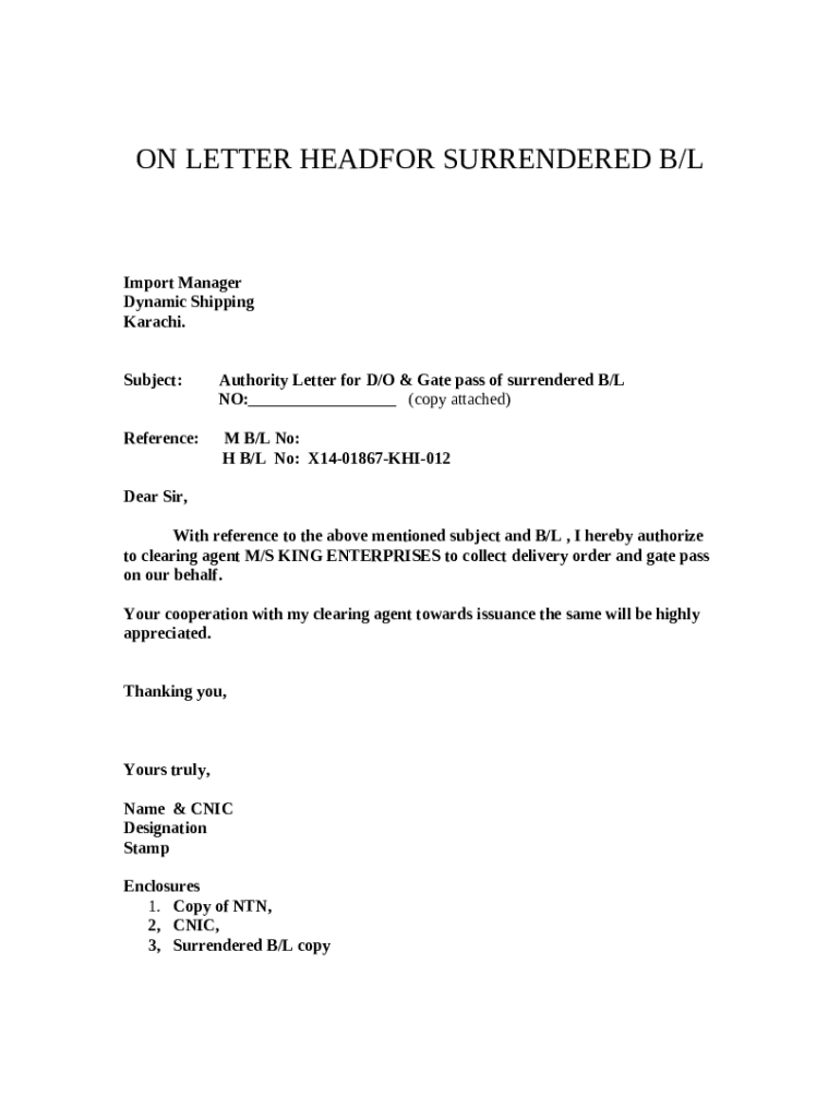 Bill of Lading & Telex Release: Everything You Need to Know Doc ...
