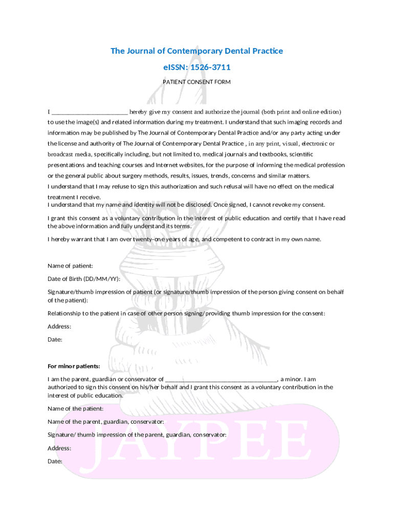 Patient Consent Doc Template | pdfFiller