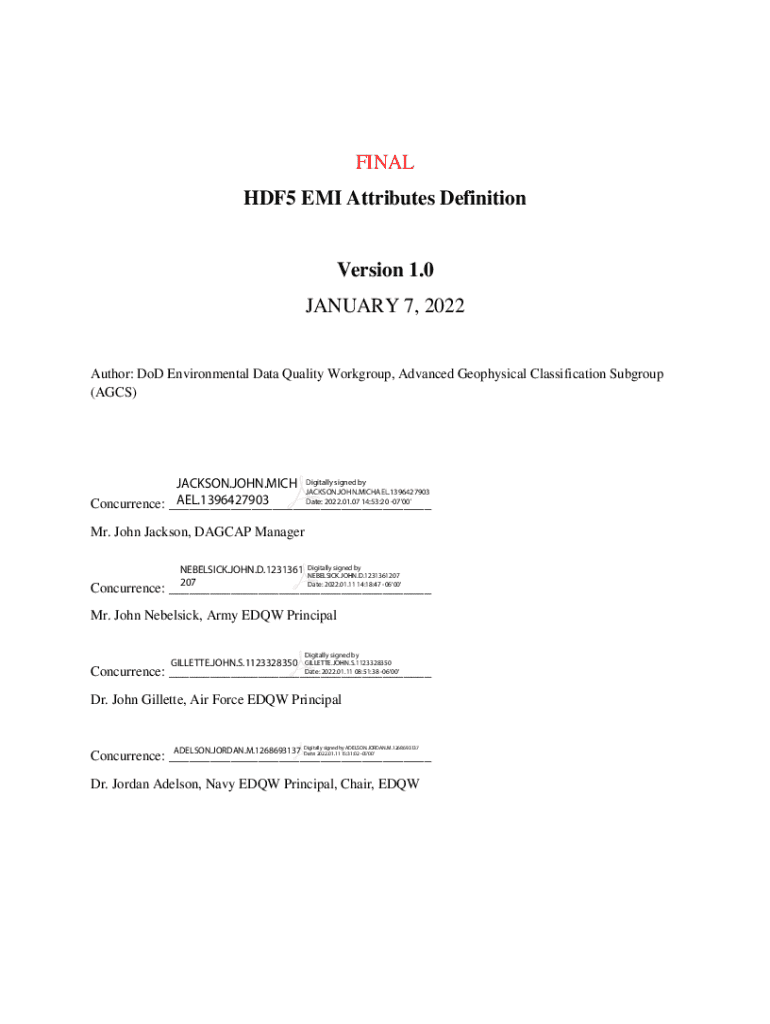 Fillable Online HDF5 EMI Attributes Definition Fax Email Print - pdfFiller