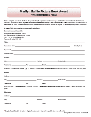 Fillable Online bookcentre Children's Book Centre Fax Email Print - pdfFiller